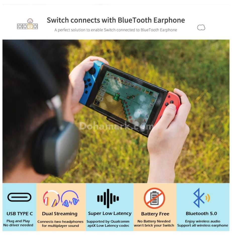 Bluetooth adapter for Nintendo Switch | Dohamark